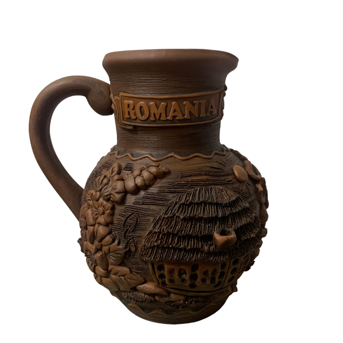 Ulcior modelat Romania din lut rosu, capacitate 1.8 L – CasutaNoastra