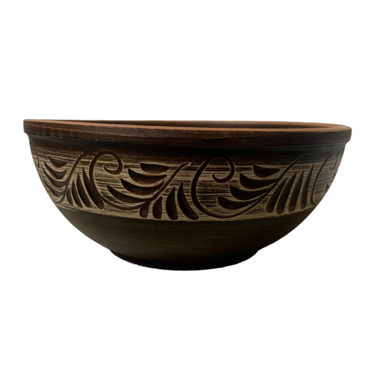 Castron Rustic din Lut Rosu Angob , 1L – CasutaNoastra